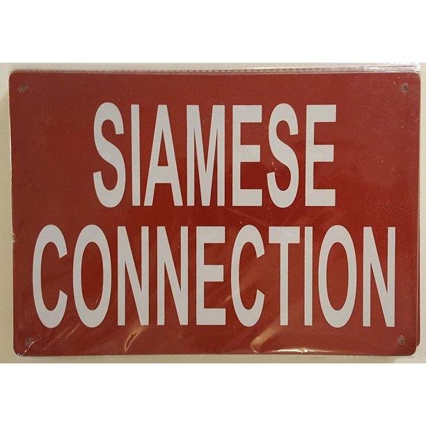 SIAMESE CONNECTION SIGN (Aluminium Reflective Signs, RED 7x10 ...