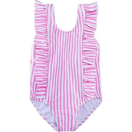 NETSENG Toddler Little Girl Swimsuit Ruffle Bathing Suit One Piece ...