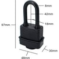 Pack of 8 Waterproof Padlocks Keyed Alike for Outdoor Use, Covered ...