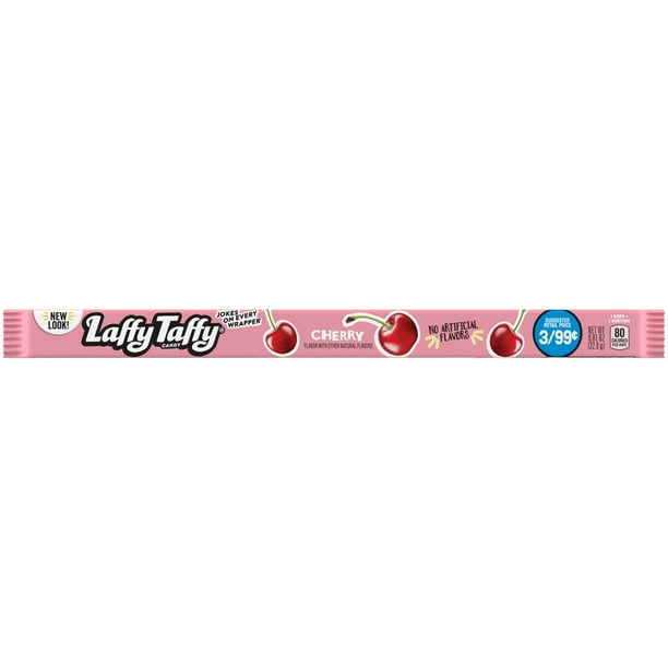 Laffy Taffy Cherry Rope Chewy Candy 0 81oz Box Of 24