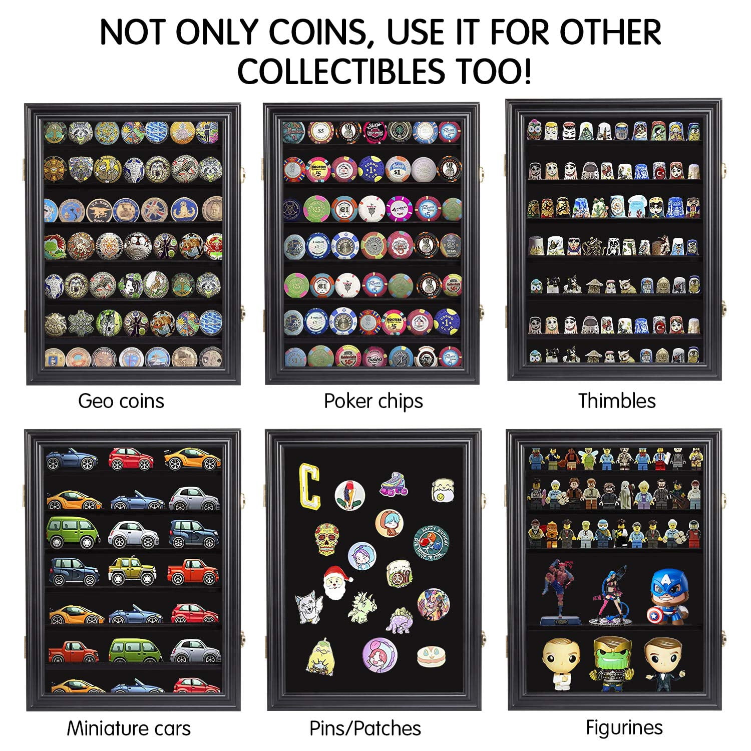 Buy Kinbor Lockable Military Challenge Coin Display Case Coin Shadow ...