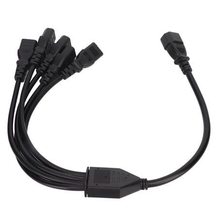 C14 To 5 X C13 Power Adapter Cable, Reduce Cable Clutter Male To Female ...
