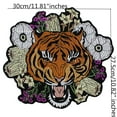 Embroidery Large Roaring Tiger Patches Flowers Backpack patches Motif ...