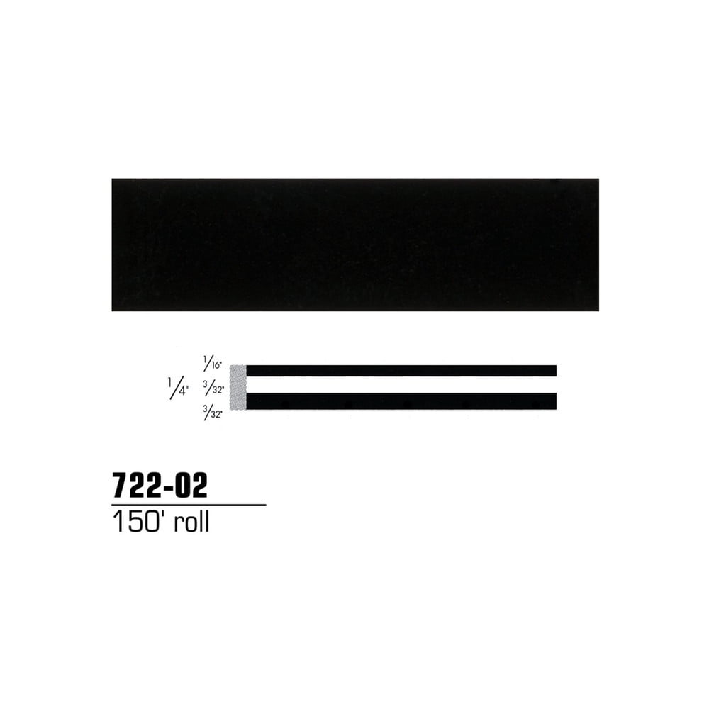 3M 72202 Scotchcal Striping Tape, Black, 1/4 in. x 150 ft. - Walmart.com