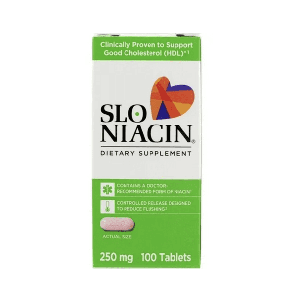 Slo-Niacin Slow Release Nicotinic Acid Tablets, 250 Mg, 100 Ct Bottle ...