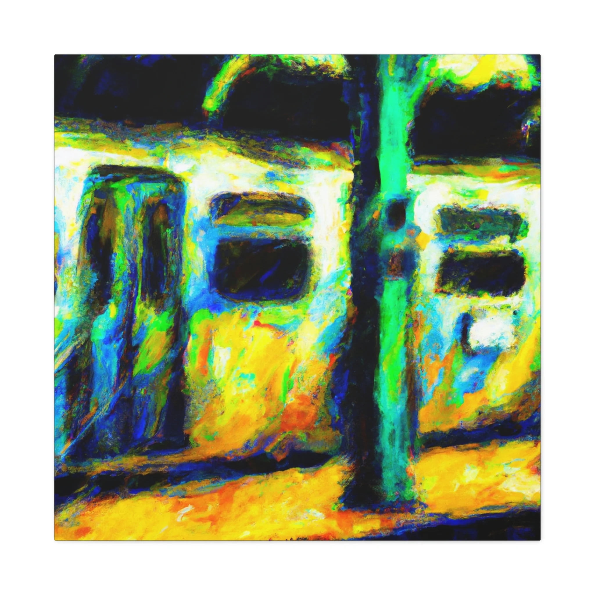 Subway Train Impressionism - Canvas - Walmart.com
