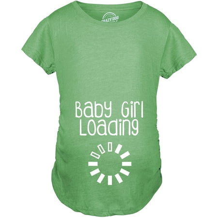Maternity Baby Girl Loading T Shirt Funny Pregnancy Announcement Reveal ...