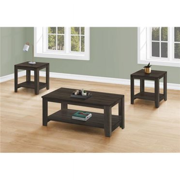 Monarch Table Set 3-Piece Set / Cappuccino - Walmart.com