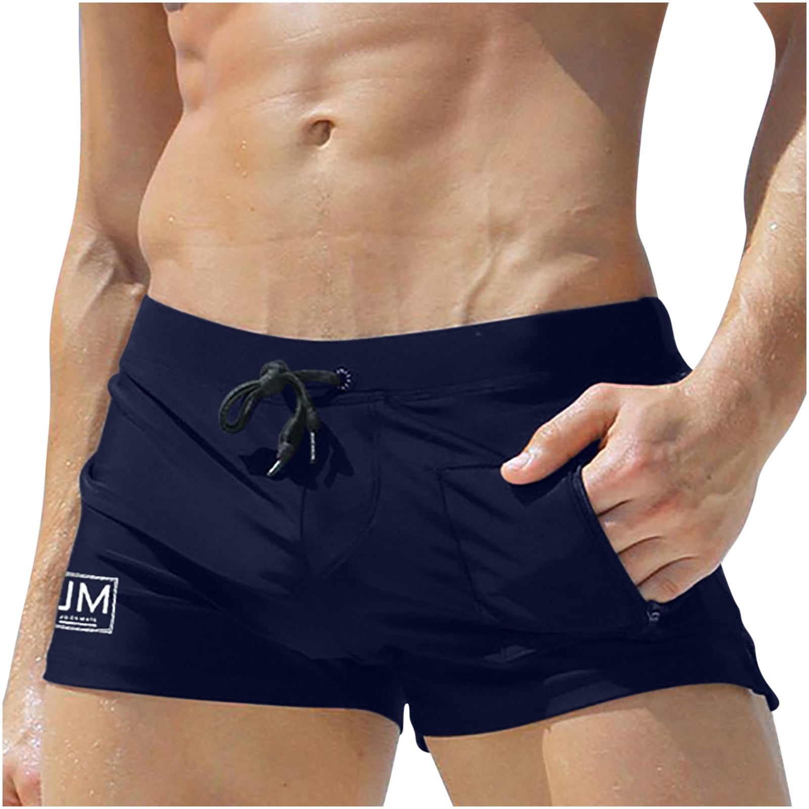 Asdoklhq Swim Trunks For Men Mens Low Waist Front Pocket Sex Plus Size