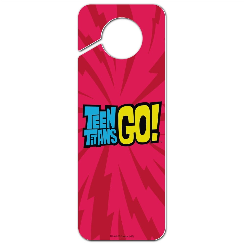 Teen Titans Go! Logo Plastic Door Knob Hanger Sign - Walmart.com