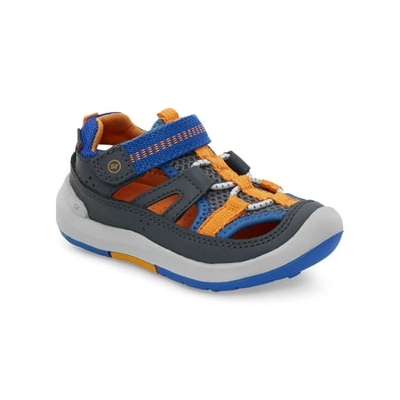 Stride Rite Boy's SRT Wade Sport Sandal, Grey Multi, 8 Wide Toddler ...