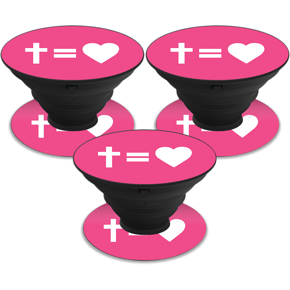 Skin Decal Wrap Compatible With PopSocket PopSocket Cross Equals Love ...