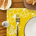 Sm:)e Yellow Bloom Flowers Floral Spring Placemats Set of 4, 12x18 Inch ...