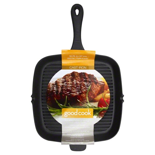 Good Cook Cast Iron Grill Pan, 10.75" - Walmart.com