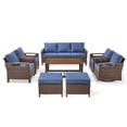 Opohoro 8-Piece Outdoor Conversation Set with Deep Seet Patio Sofa ...
