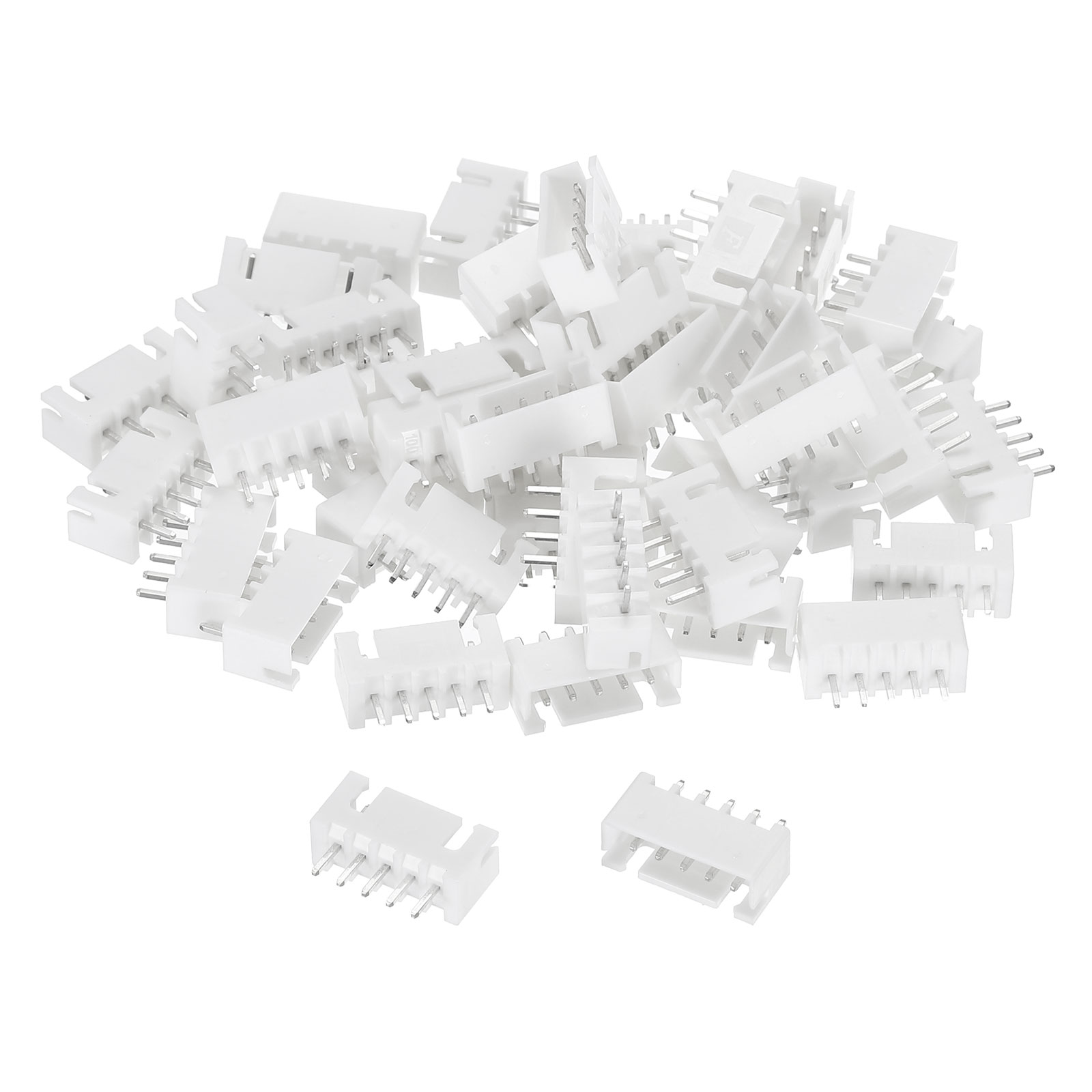 2.54mm Connector 5 Pin Male Adapter Straight Pin Header White Socket ...