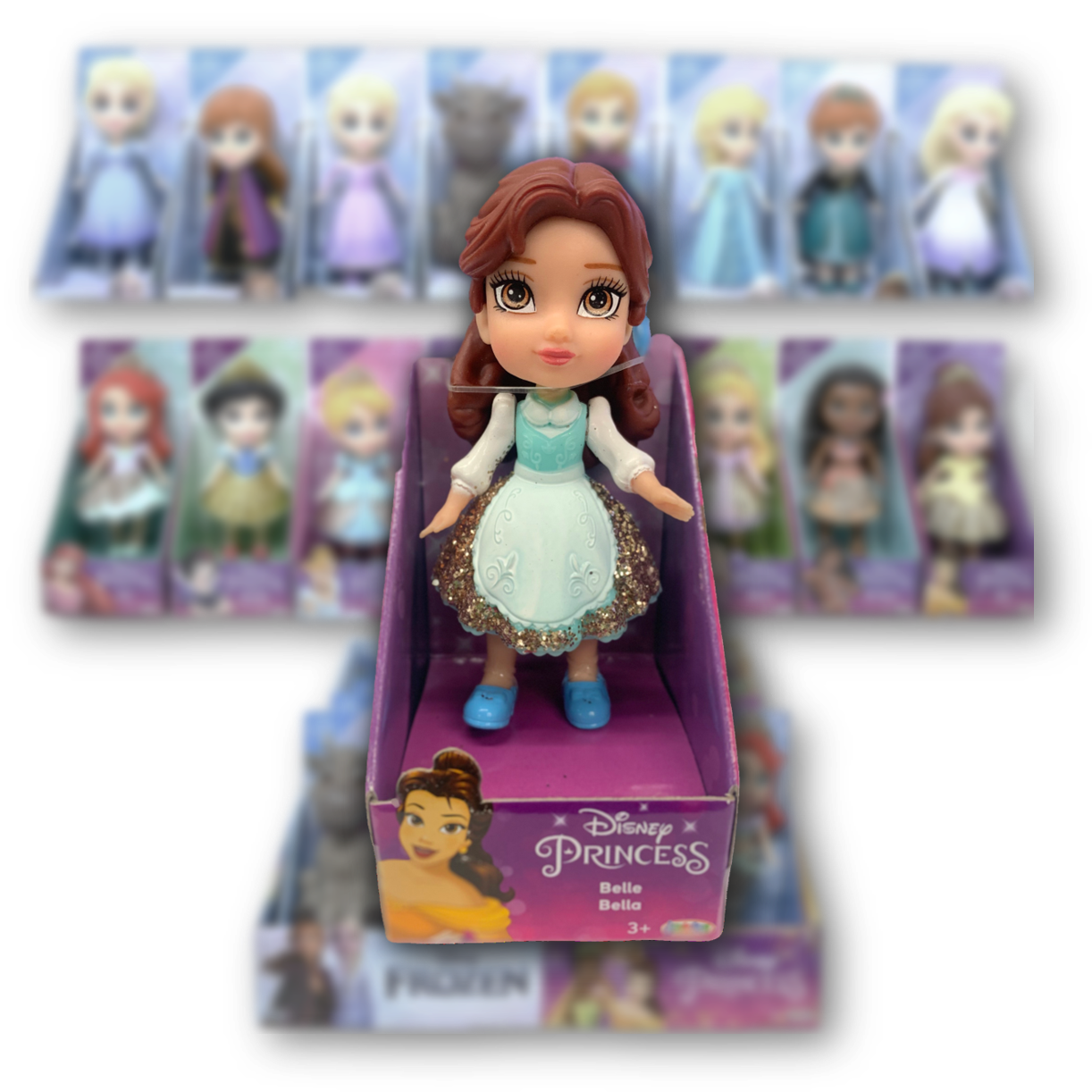 Disney Princess Mini Poseable 3" Doll Beauty and the Beast BELLE Blue ...