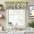Kitchen Cafe Valance Curtain for Small Windows,Watercolor Farm Lemon ...