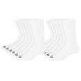 Dickies Mens Value Work Crew Sock 12 Pack White Size 6 12