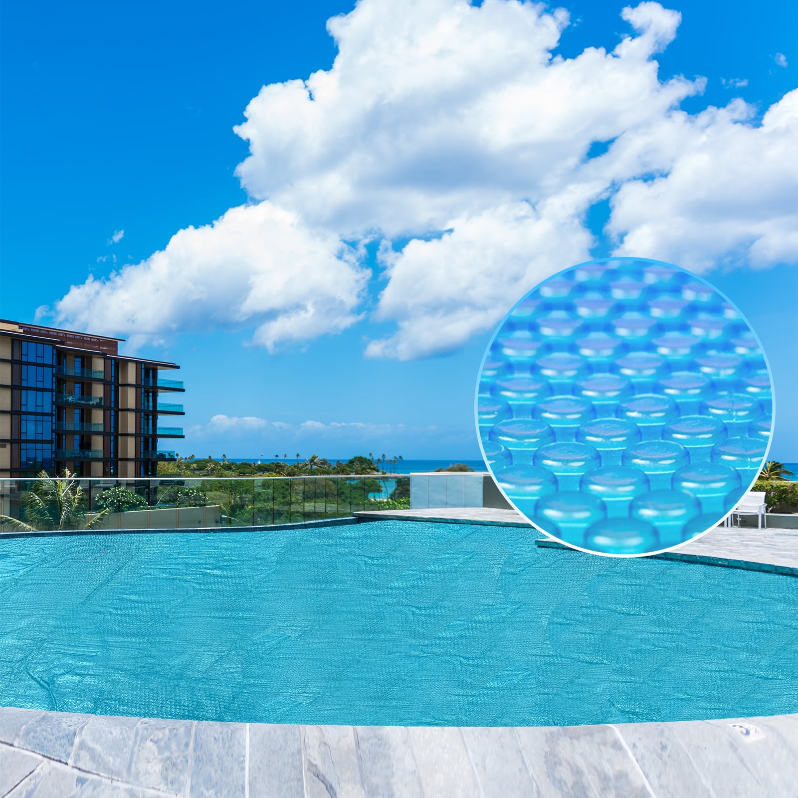 Swimming Pool Solar Blanket Cover Blue 13.1'x6.6' Rectangle - Walmart.com