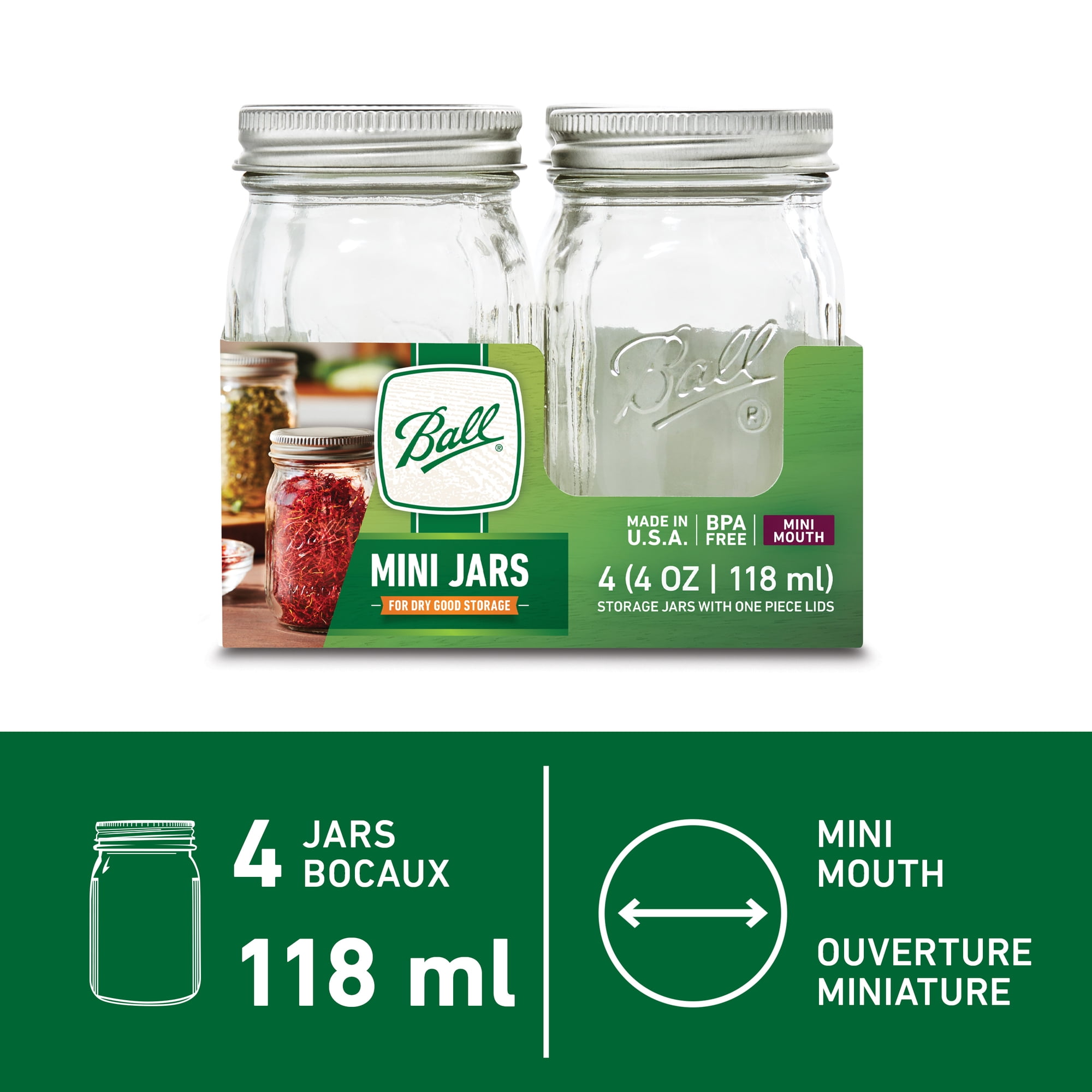 Click here for Ball Mini Storage Jars  118 Ml (4 Oz)  4 Count prices