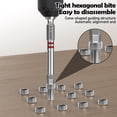 6-Piece Step Drill Bit Set, Magnetic 1/4" Hex Shank High-Speed Steel ...
