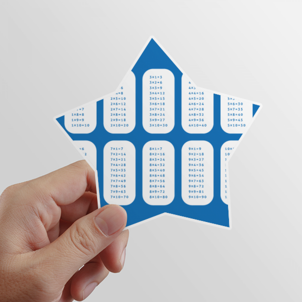 Multiplication Table Number Study Math Star Sticker Paster Vinyl Car ...