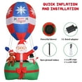 9Ft Christmas Inflatables Outdoor Decorations, Santa with LED Lights ...