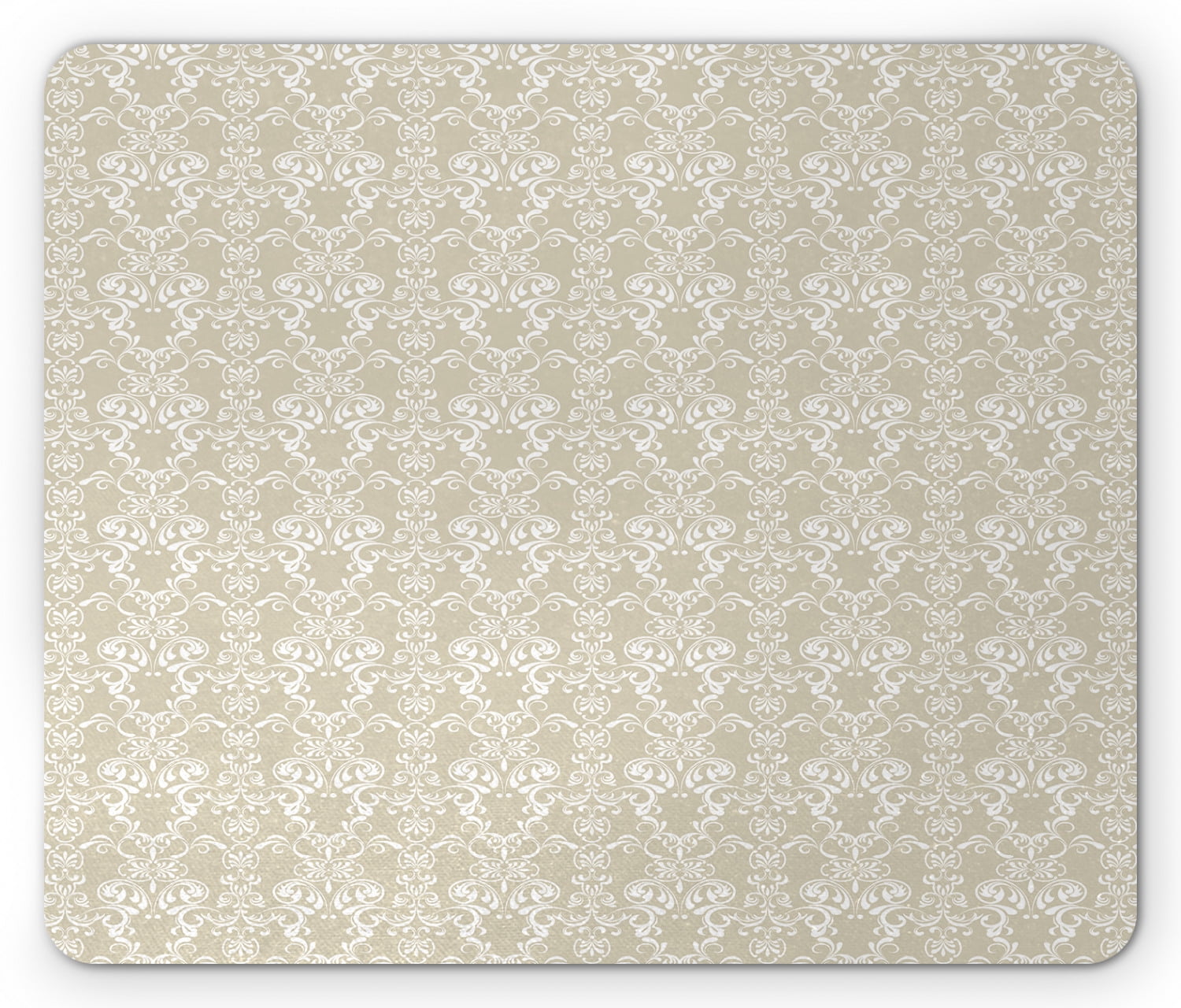Beige Mouse Pad, Lace Inspired Floral Arrangement Traditional Foliage ...