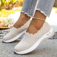 Miluxas Women's Walking Shoes Elastic Knit Lightweight Comfort Slip on ...