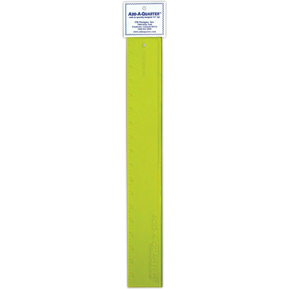 CM Designs 18-Inch Add-A-Quarter Ruler, Yellow - Walmart.com - Walmart.com