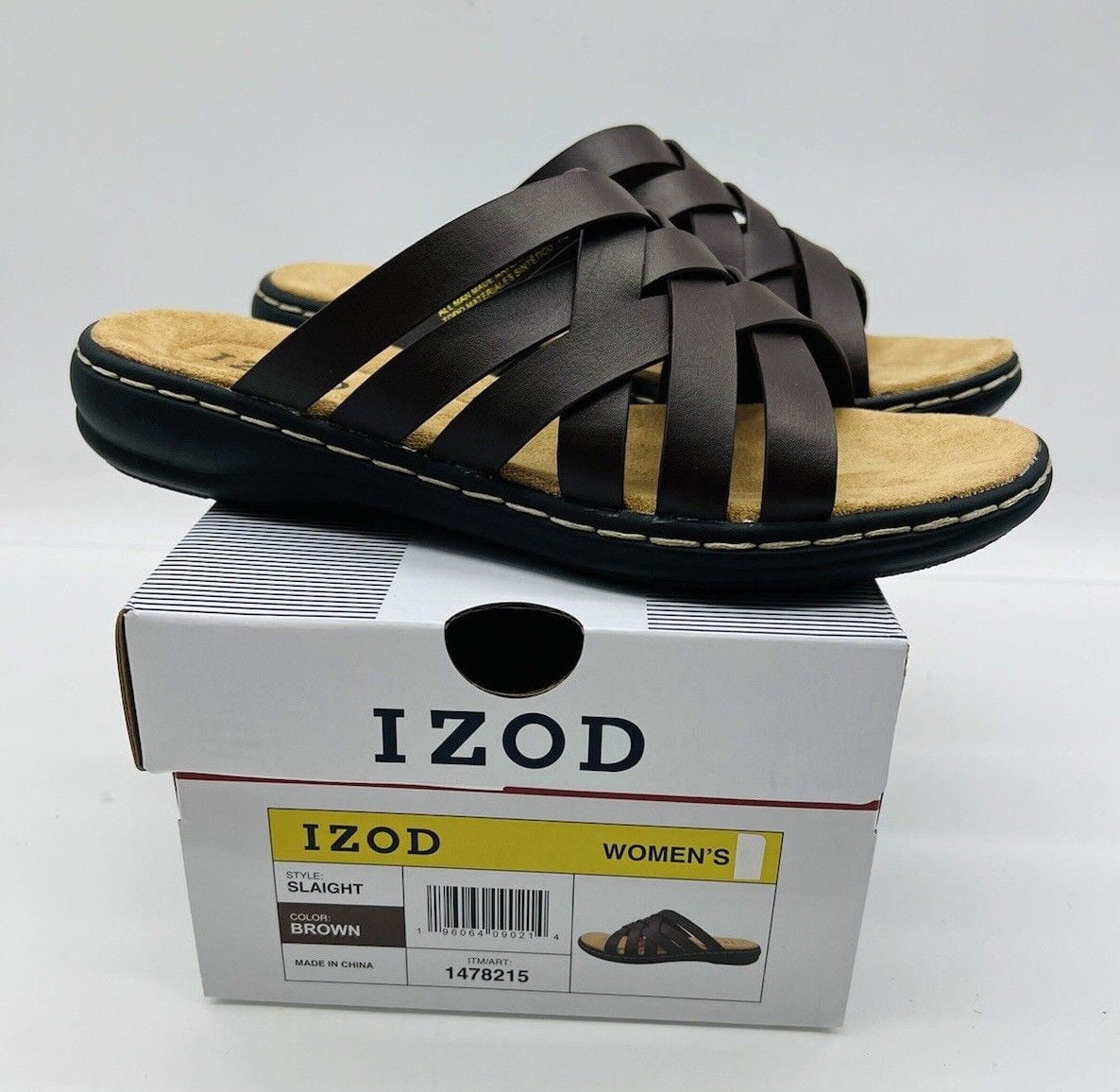Izod Women's Slaight Strappy Sandals - Brown, Choose Size - Walmart.com