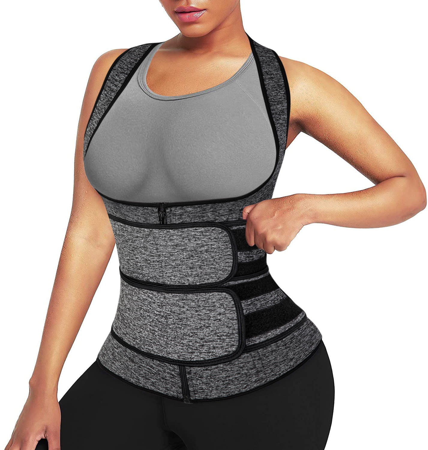 COMFREE Sweat Waist Trainer Cincher Corset for Women Weight Loss ...