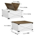 Free Shipping! Homfa Coffee Table with Large Hidden Storage, Farmhouse ...