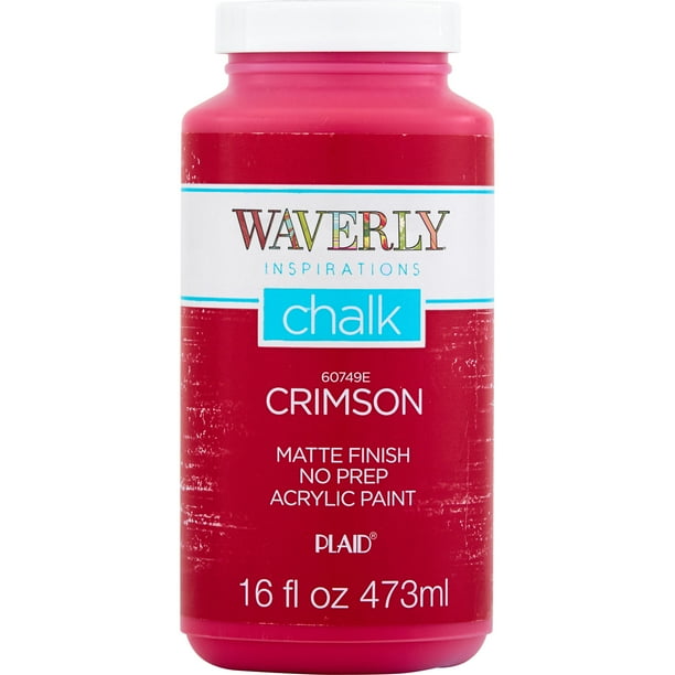 Waverly Inspirations Chalk Paint, Ultra Matte, Crimson, 16 fl oz ...