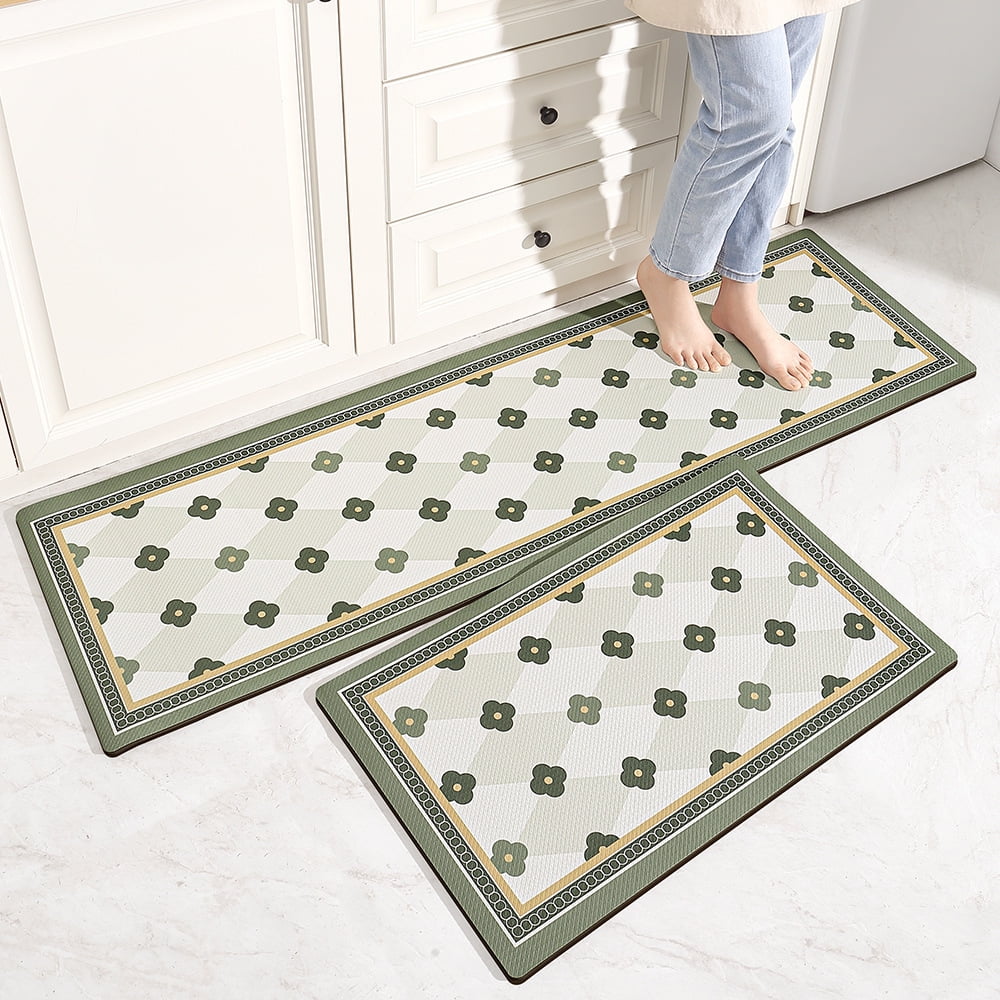 Lamgool 2 Piece Kitchen Rugs Anti-Fatigue Kitchen Mats Laundry Room ...