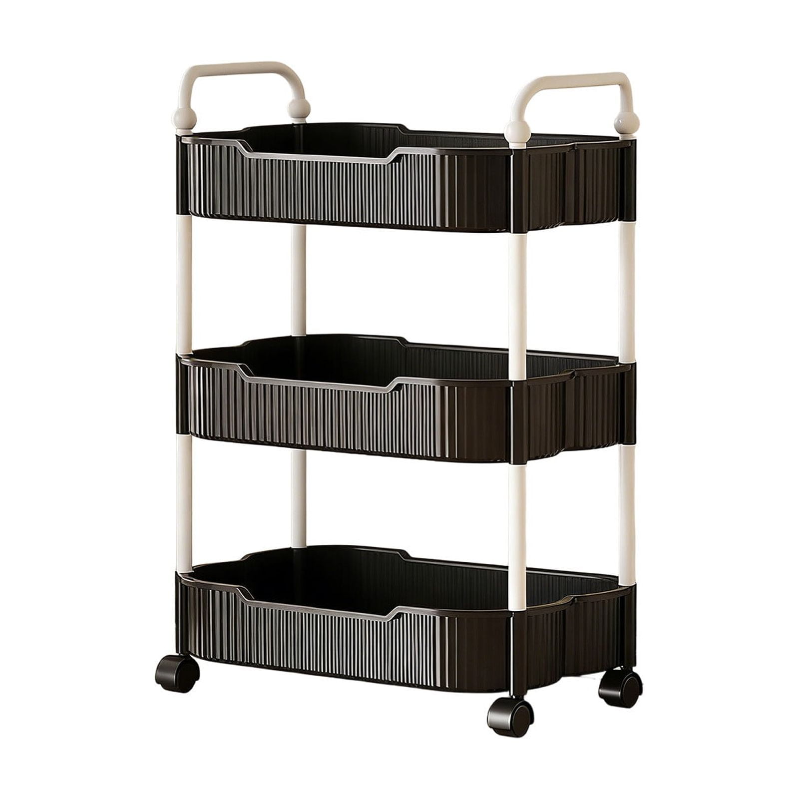 Click here for Tuosodrolic Black Kitchen Storage Cart 3 Tier Roll... prices