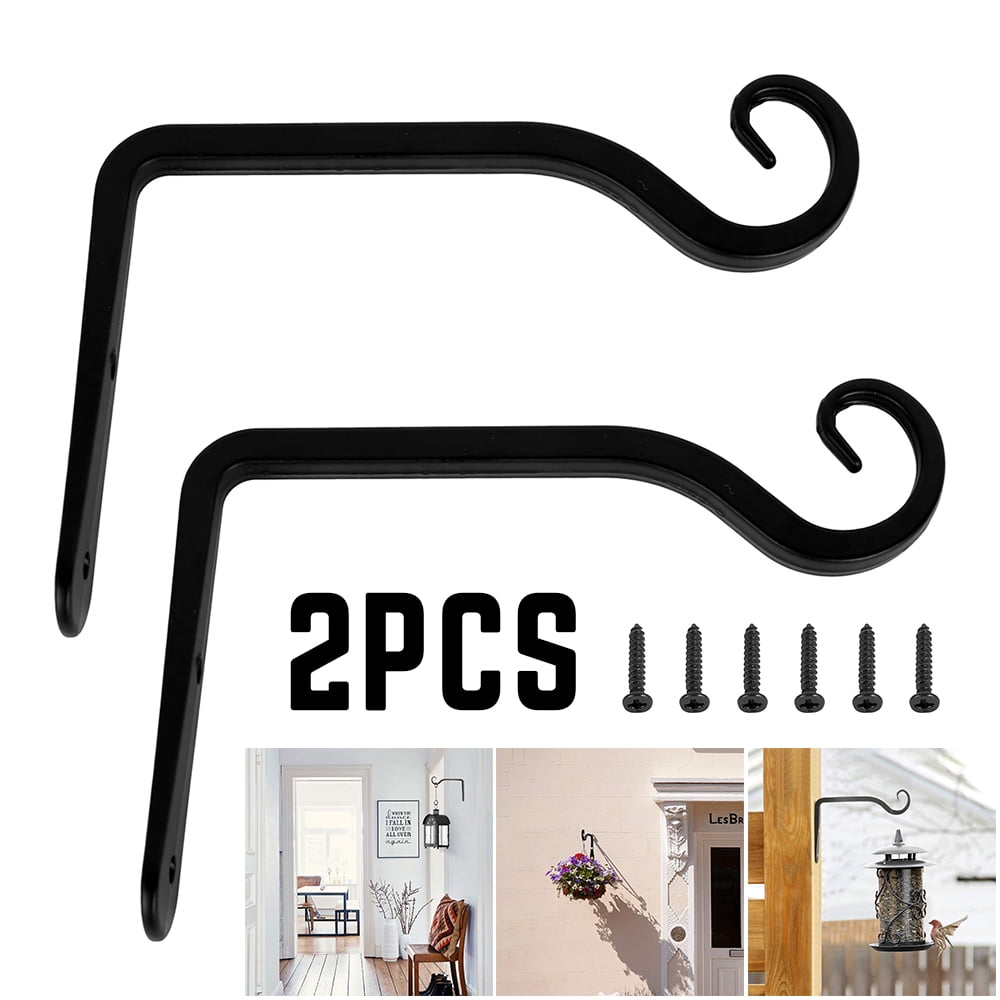 2Packs Plant Wall Mount Hooks Hanger Bracket Zinc Alloy Metal Wall ...