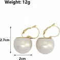 DESIGNICE Large Pearl Earrings for Women Dainty 20MM Big Pearl Drop ...