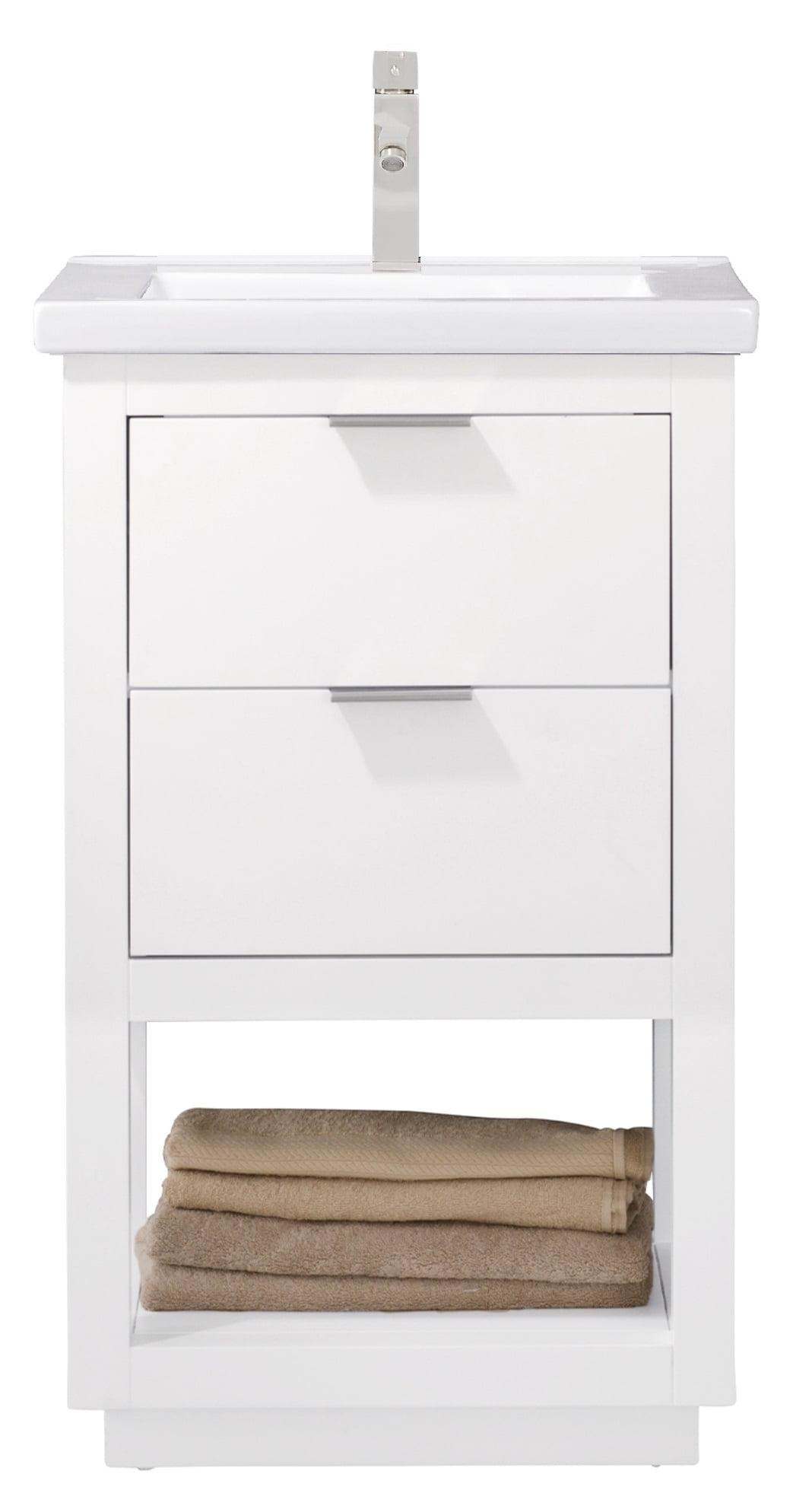 Design Element Klein 20" Single Sink Bathroom Vanity In White - Walmart.com