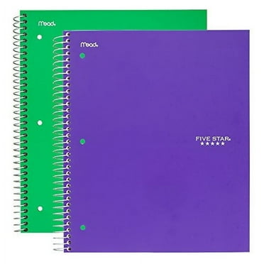 "Mintgreen 3-Subject College Ruled Spiral Notebook, Wirebound, 105 ...