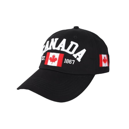 TJ's Unisex Baseball Cap Canada Flag Hat - Adjustable Dad Hat Maple ...