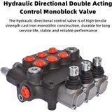 Hydraulic Directional Double Acting Control Monoblock Valve, 3 Spool ...
