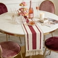 Bohemian Macrame Table Runner with Tassels and Floral Lace Pattern for ...