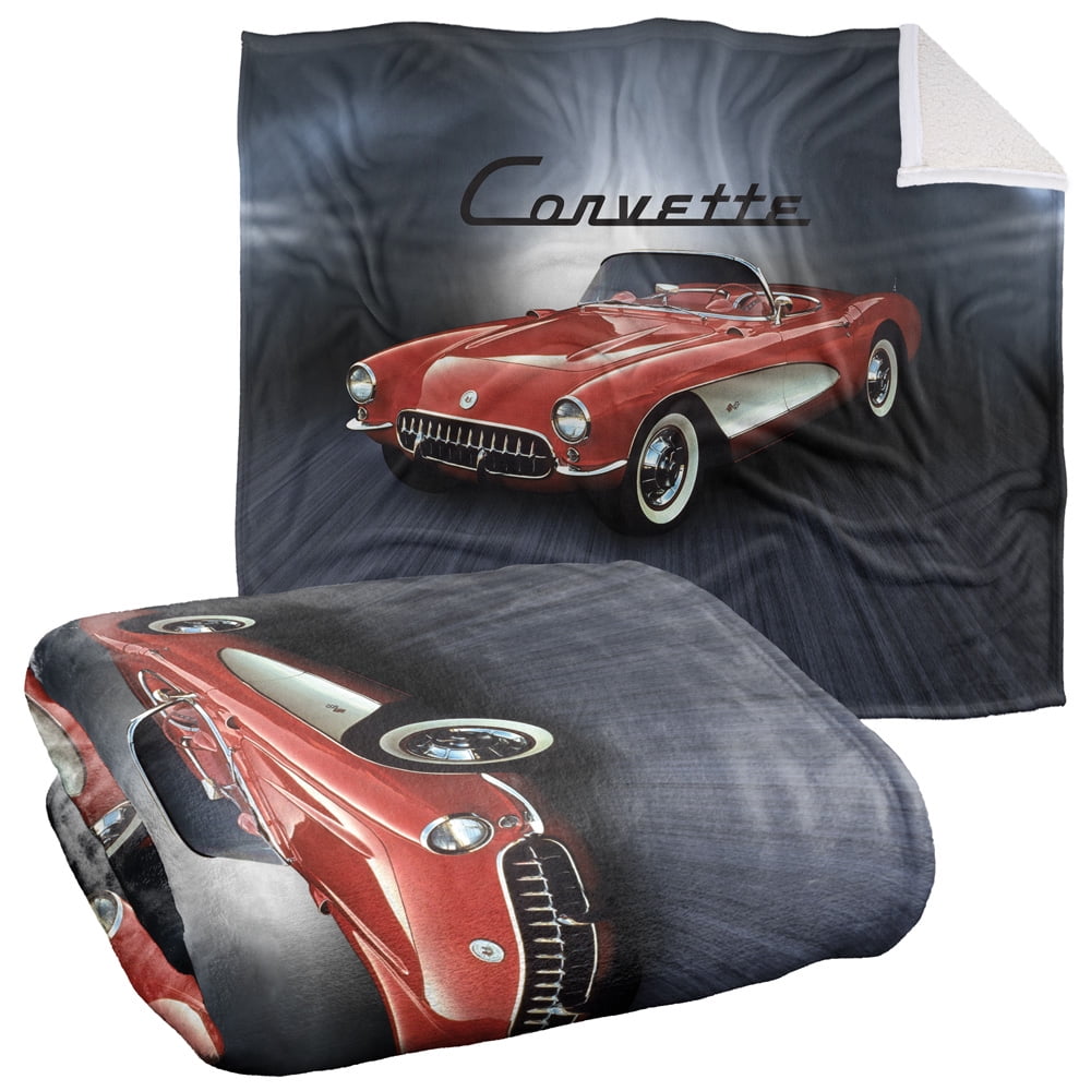 Chevrolet Blanket, 50"x60", Corvette Shine Silky Touch Sherpa Back ...