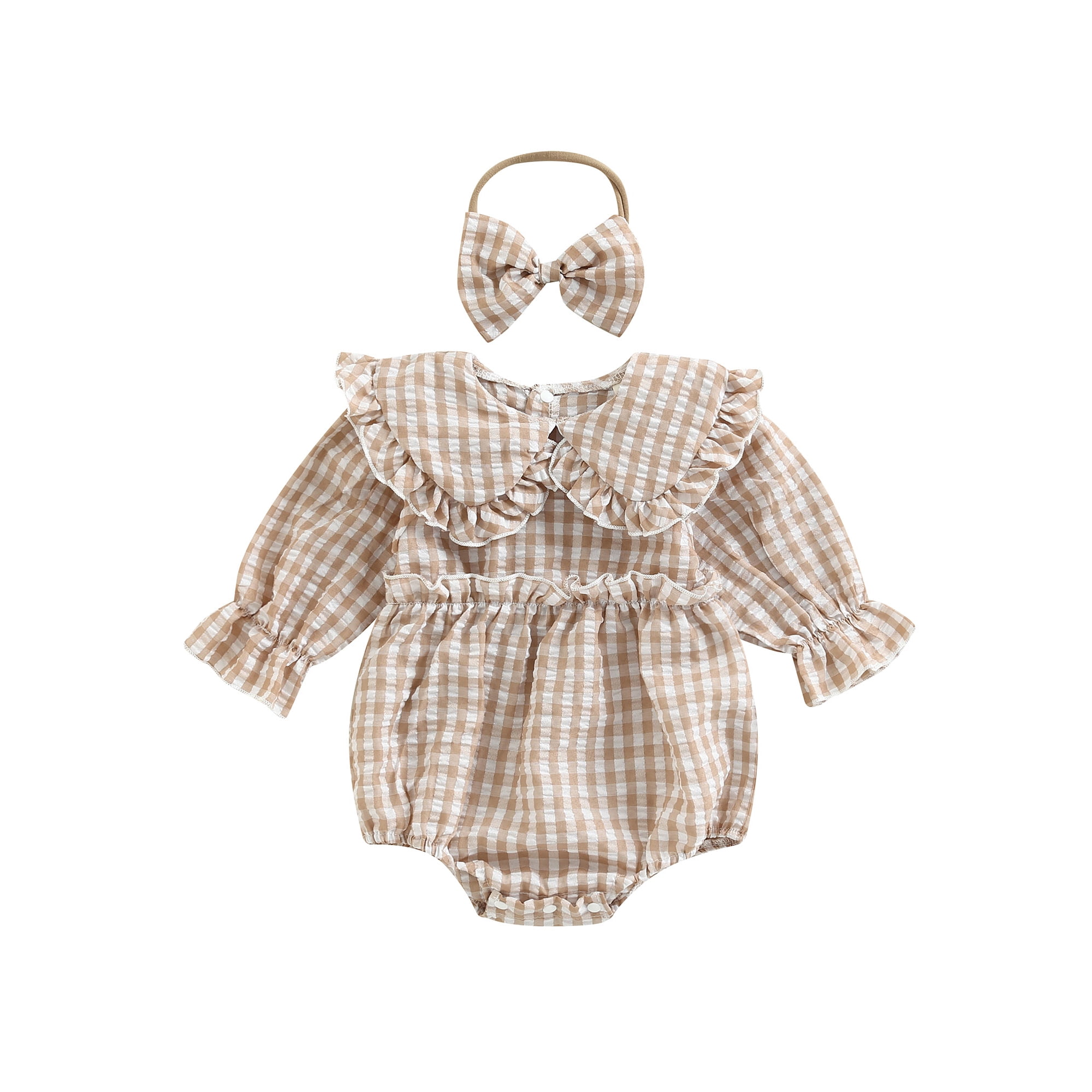Click here for Xiaxaixu 2pcs Baby Girl Fall Outfit  Plaid Doll Co... prices