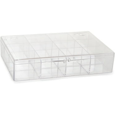 Darice Craft Organizers Clear Plastic 17 Compartment Organizer Box, 1 ...