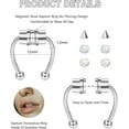 Jstyle Magnetic Septum Rings For Women Men Fake Nose Ring Hoop