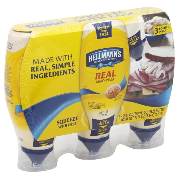 Hellmann's Squeeze Mayo (25 Ounce, 3 Count) - Walmart.com - Walmart.com
