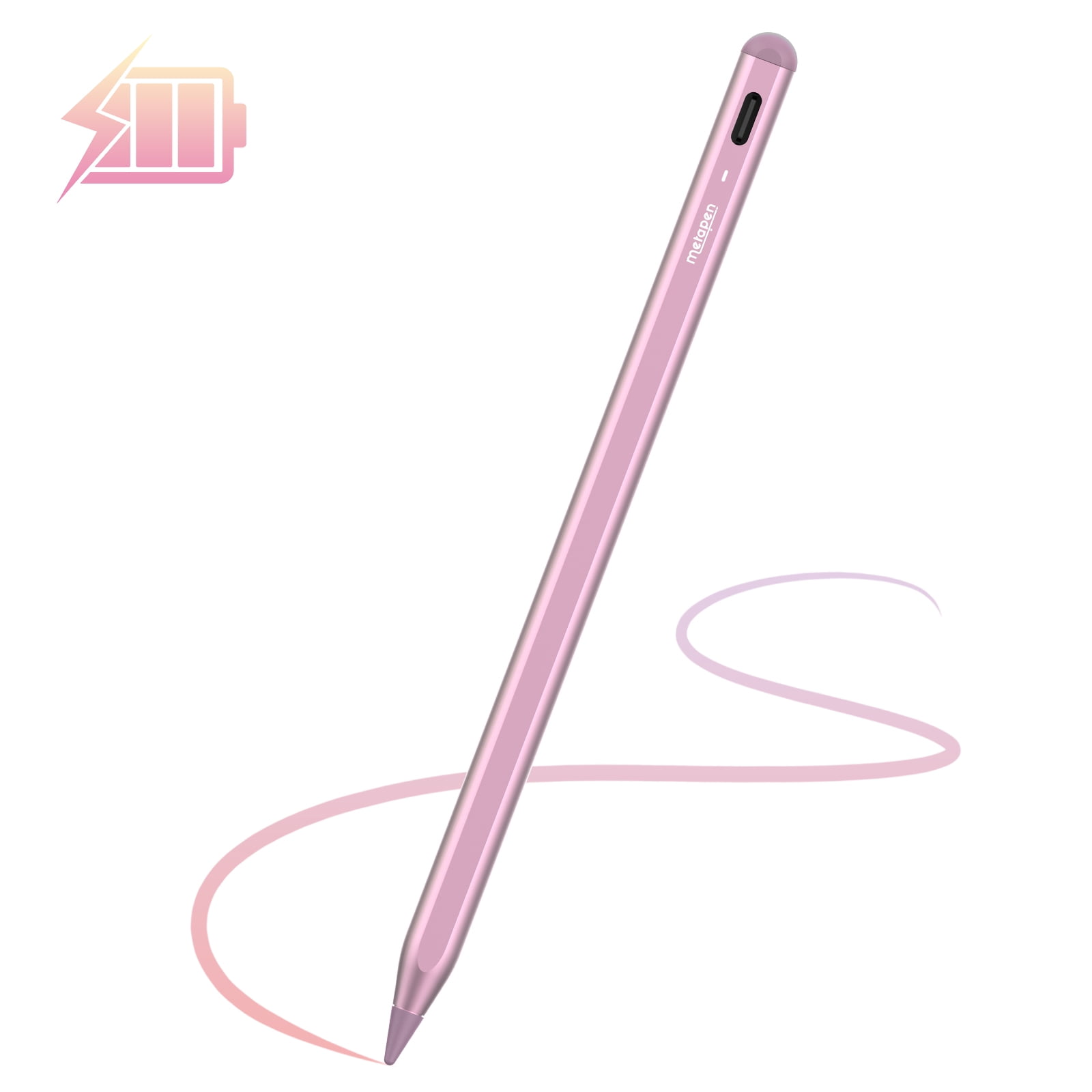 Metapen Pink iPad Stylus Pen, Fast-Charging, Tilt Functionality ...